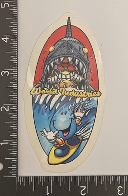 World Industries Wet Willy Shark Sticker - Vintage Skateboard Decal ...
