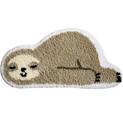Sloth Bedroom Area Rug Cartoon - Kitchen Throw Rug Bathroom Area Rug ...