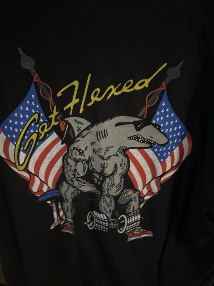 Vintage Flex Fitness Gym Equipment bodybuilder T Shirt “Get Flexed” XL ...