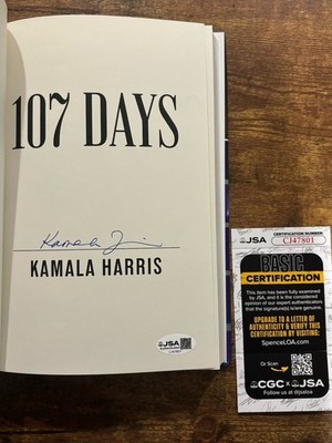 KAMALA HARRIS SIGNED 107 DAYS 1ST EDITION HARDCOVER BOOK AUTOGRAPHED ...