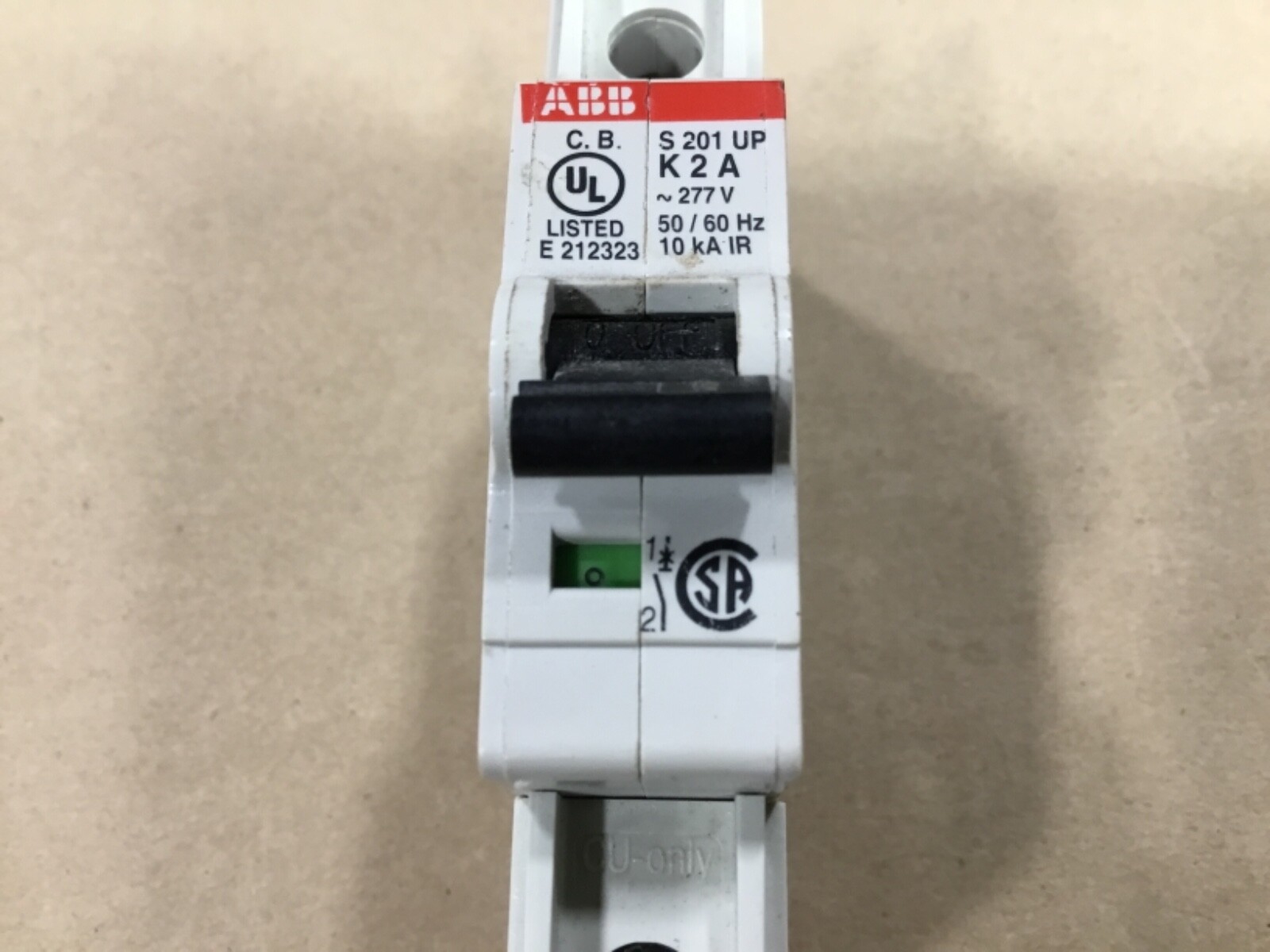ABB S201UP-K Rail Mount Circuit Breaker 1 Pole 2A S201UP-K2 #06D59 | eBay
