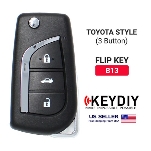 KEYDIY KD Car Flip Key Remote Key For Toyota Type B-Series 3B B13 for ...