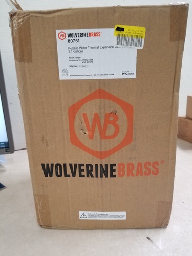 Wolverine Brass Portable Water Expansion Tank 2.1 Gallon 3/4" NPT 80751 ...