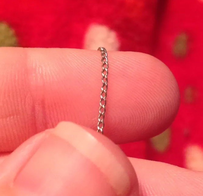 Sterling Silver Curb Chain 18" Long 1mm Wide With Spring Clasp | eBay