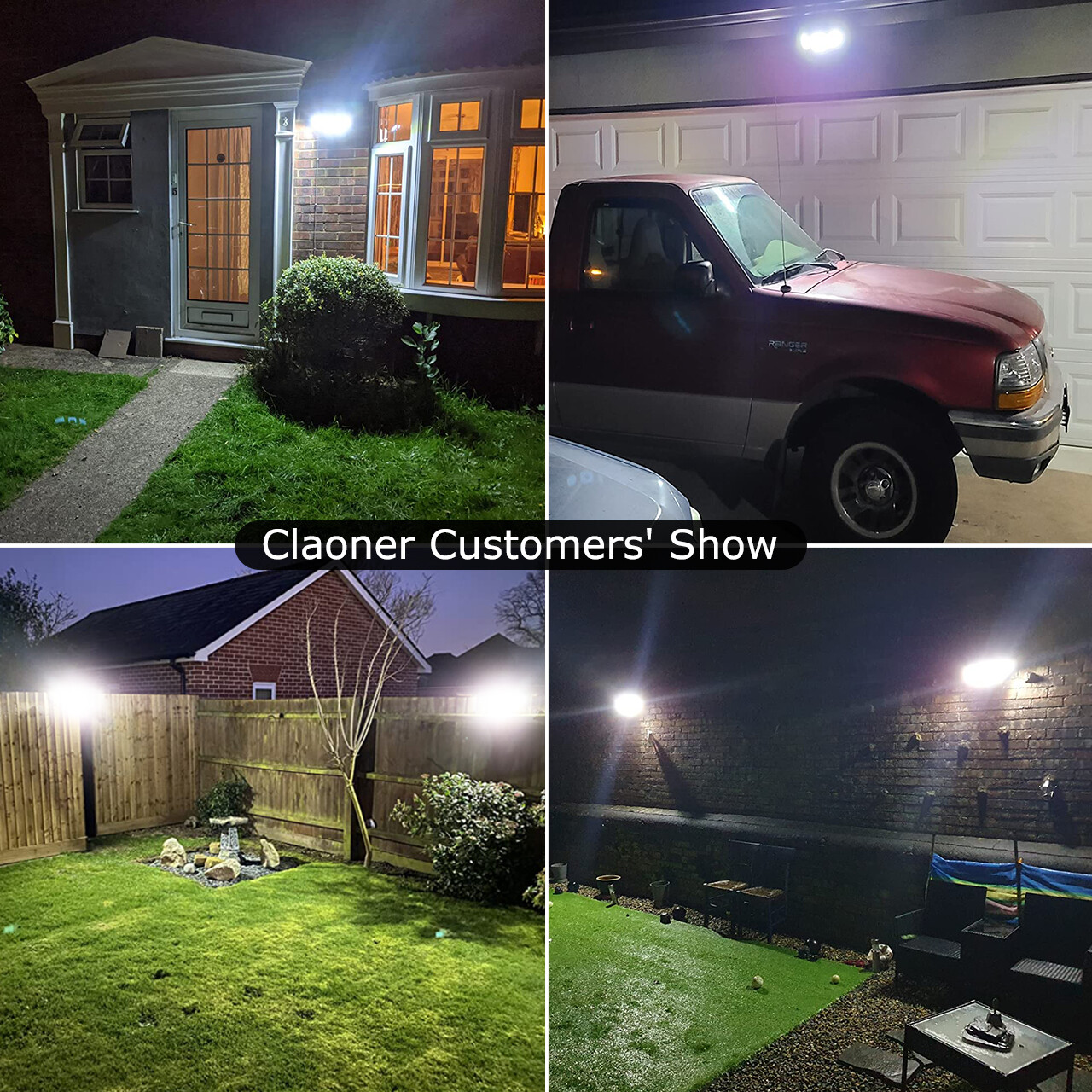 2Pack Solar Security Lights 216 LED Outdoor Garden 3000LM PIR Motion ...