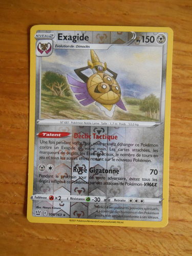 Carte Pokémon rare Holo reverse Exagide 150 PV 108/163 (Styles de ...