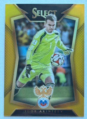 2015-16 Panini Select Gold Prizm - Igor Akinfeev #07/10 Ball Back ...