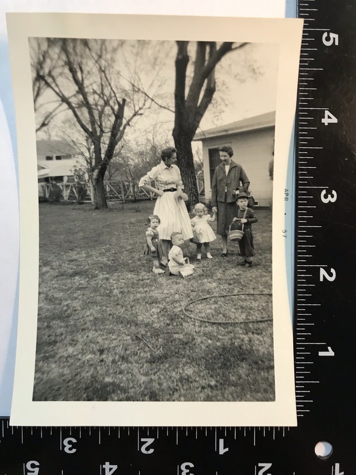 Adorable Easter Egg Hunt 1957 Super Cute Photograph crafts scrap | eBay