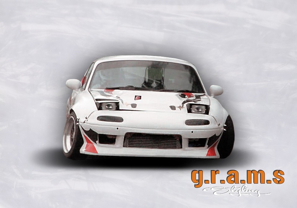 Wide front fender flares for Mazda Miata MX-5 NA +35mm, Widebody v9 | eBay