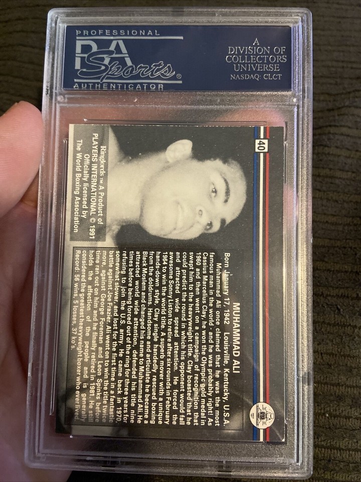 1991 Boxing Players INTL Ringlords #40 Muhammad Ali Psa 8.5 Rookie Card ...