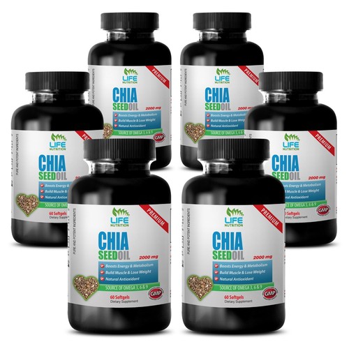 Chia Seed Fatty - Chia Seed Oil 2000mg - Digestive Health Supplements ...