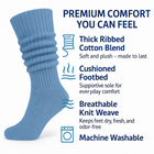Light Blue Women's Slouch Socks Extra Long Cotton Scrunch Boot Socks | eBay