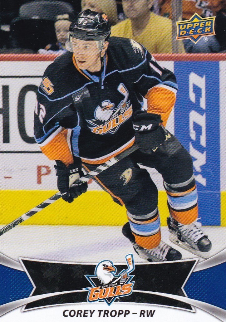 COREY TROPP 2016-17 16-17 UPPER DECK AHL BASE #91 SAN DIEGO GULLS | eBay