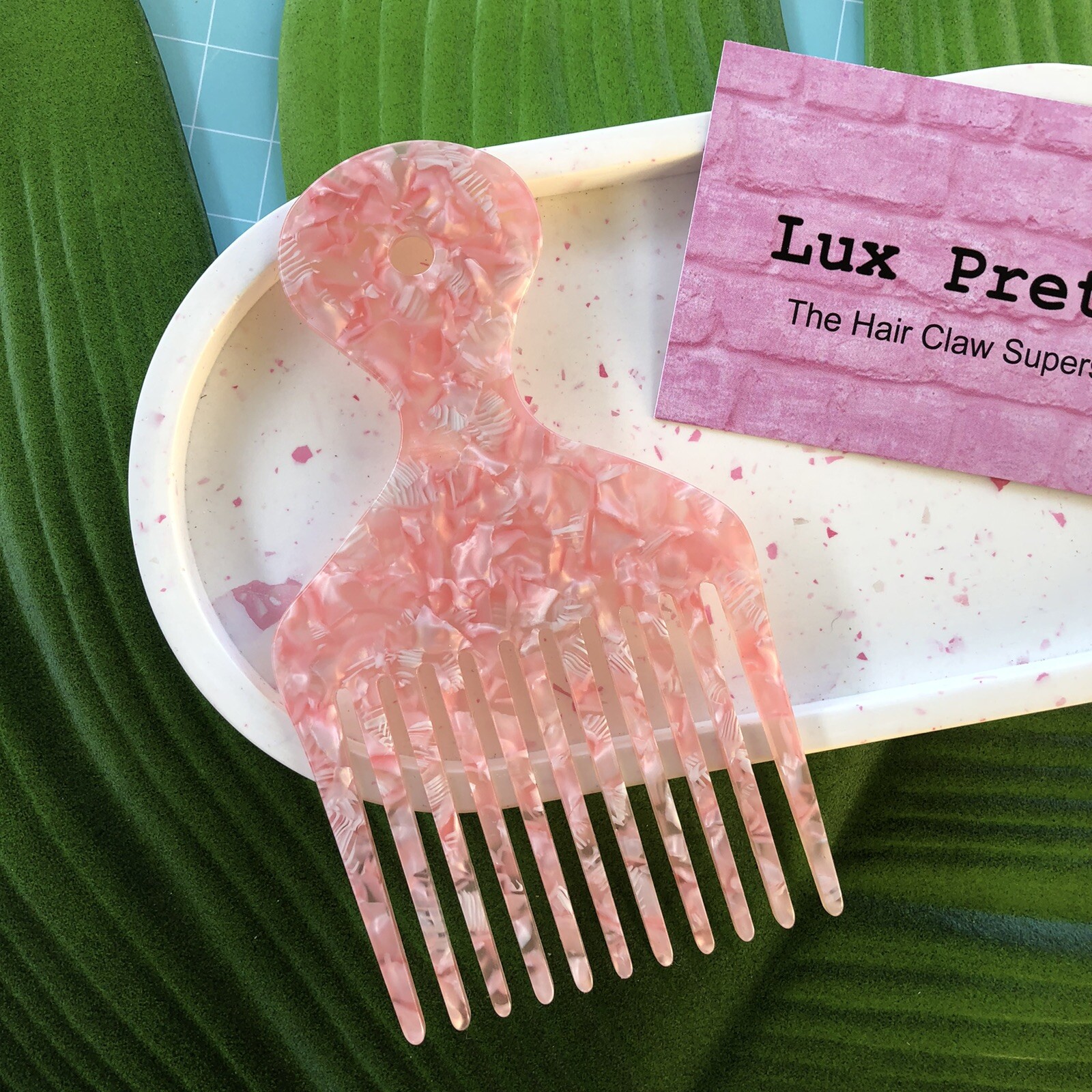 Hair Wide Tooth Comb Candy Pink Shine | eBay