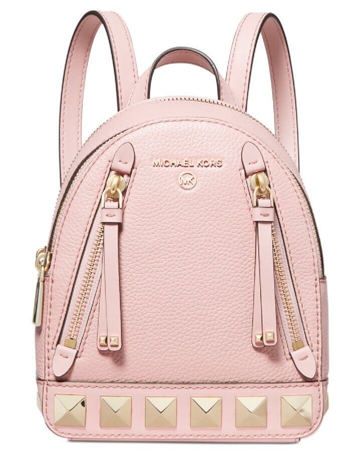 NEW Michael Kors Mini Brooklyn Studded Leather Pink Backpack NEW Michael Kors Mini Brooklyn Studded Leather Pink Backpack