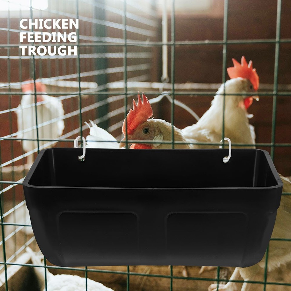 Poultry Feeding Container Large Capacity Feeder Waterer Food Trough ...