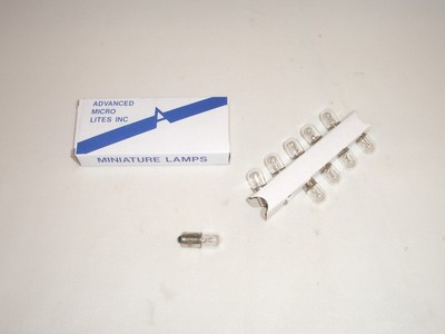 CED P-44 INCANDESCENT LAMP TYPE44 6.3VDC BULB B9 BAYONET 10PC COLLINS ...