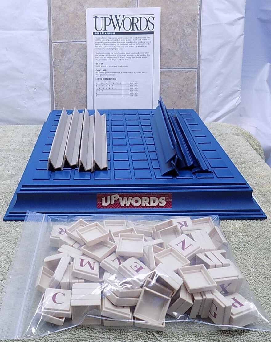 Scrabble 3D UPWORDS Replacement Game Parts Tiles Racks Holders Milton ...