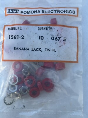 ITT POMONA BANANA JACK FEMALE RED (PAK OF 10 PCs)model 1581-2 | eBay