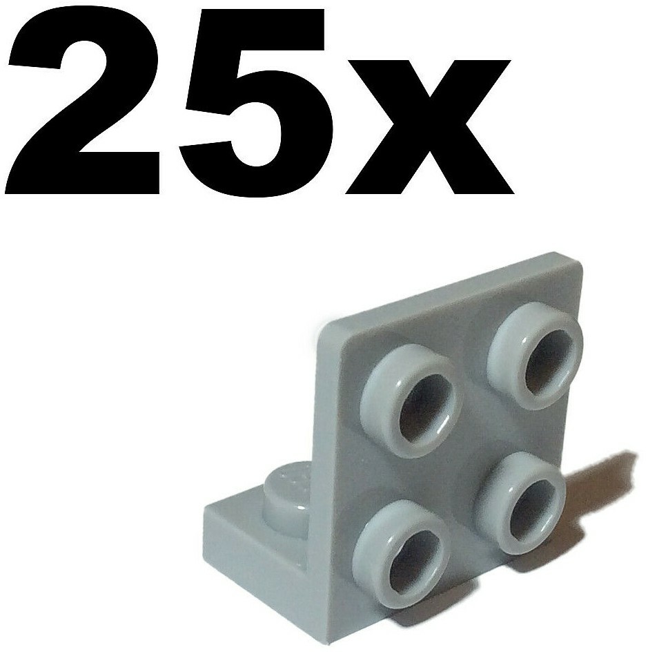 NEW LEGO - BRACKET - 1 x 2 - Gray Light Bluish (2x2 inverted) x 25 ...