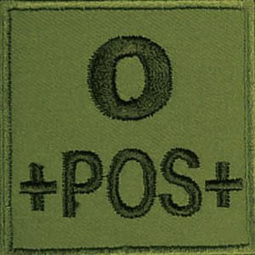 Lot Of 2 Patches O+ Kaki Blood Group O Positive Plus Scratch Rhesus | eBay