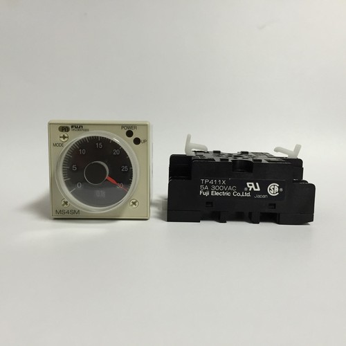Fuji Electric Super Timer MS4SM CE 24V AC/DC 0.6s 60h with TP411X base ...