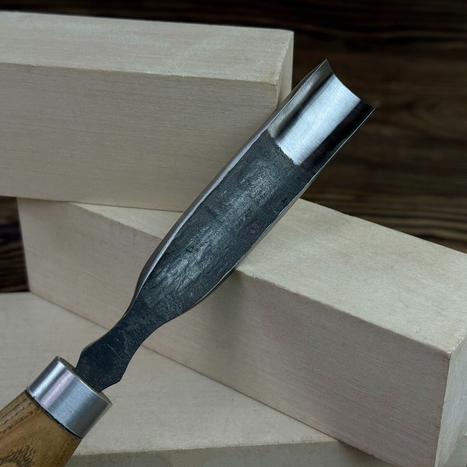 Wood Carving Gouges Set. Curved Chisels with Sheaths. Gift for Detail ...