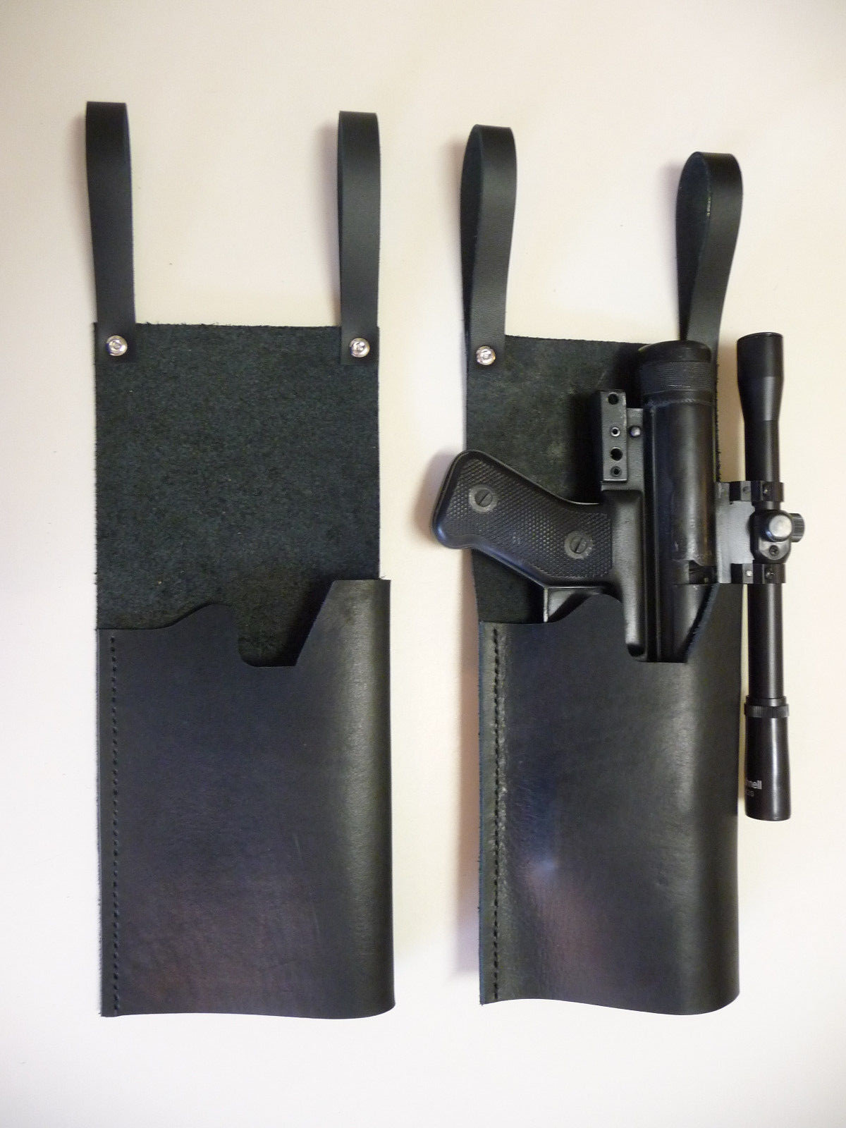 Star Wars Black STORMTROOPER SE-14R LEATHER HOLSTER Prop loops TK fits ...