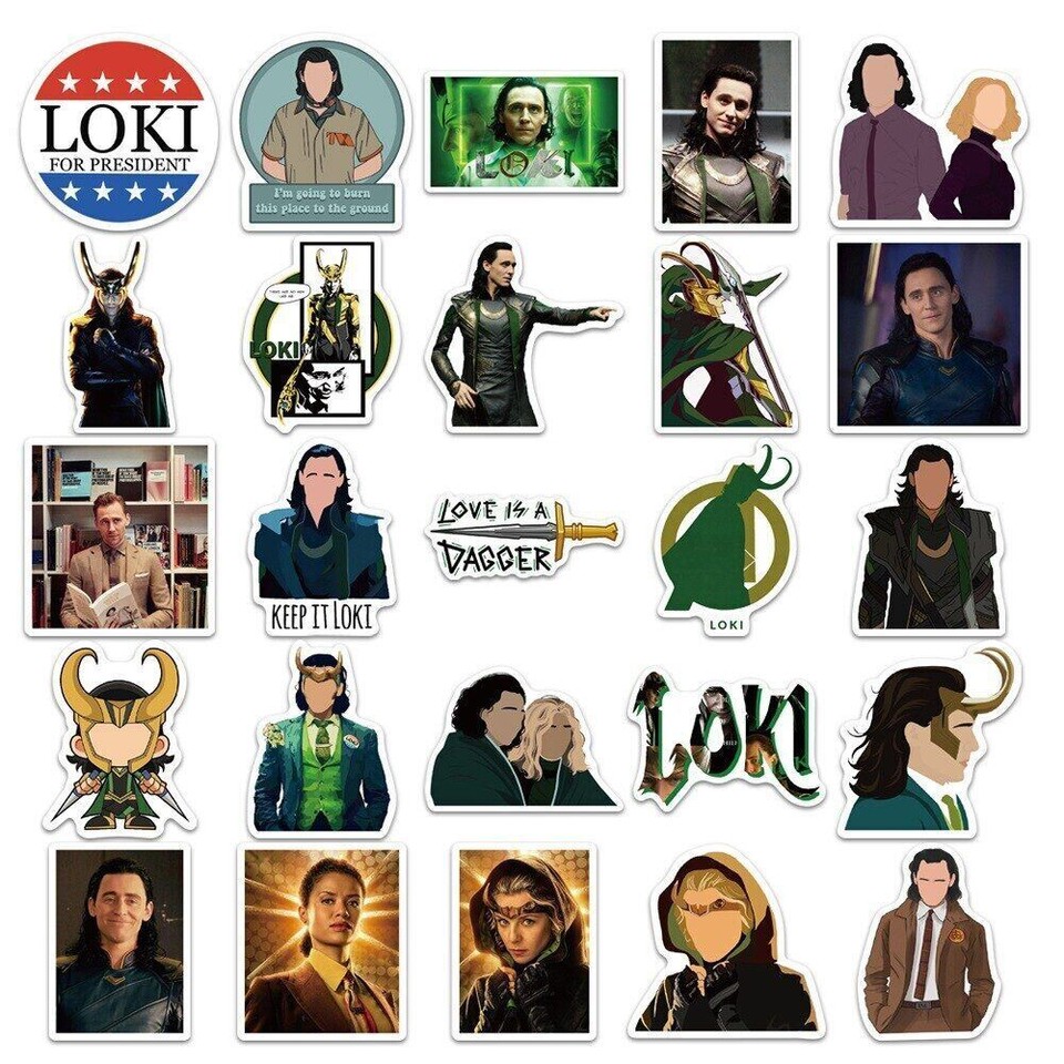 LOKI Vinyl Stickers~TV SHOW Marvel AVENGERS~Waterproof Laptop ...