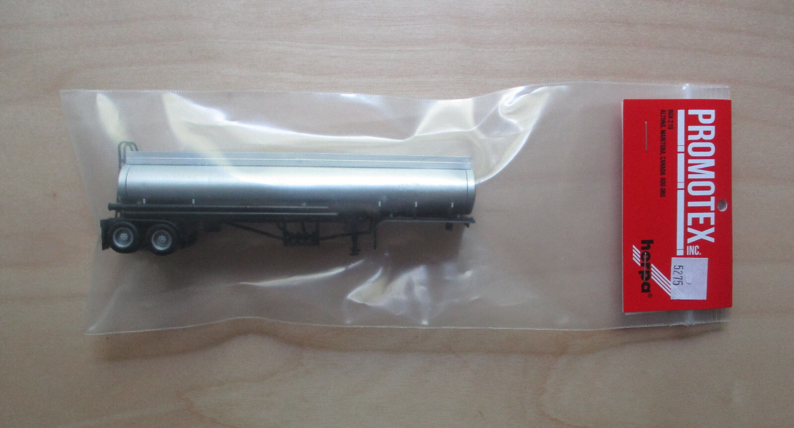 Elliptical Tanker Trailer Silver Promotex 1/87 Miniature Plastic HO ...