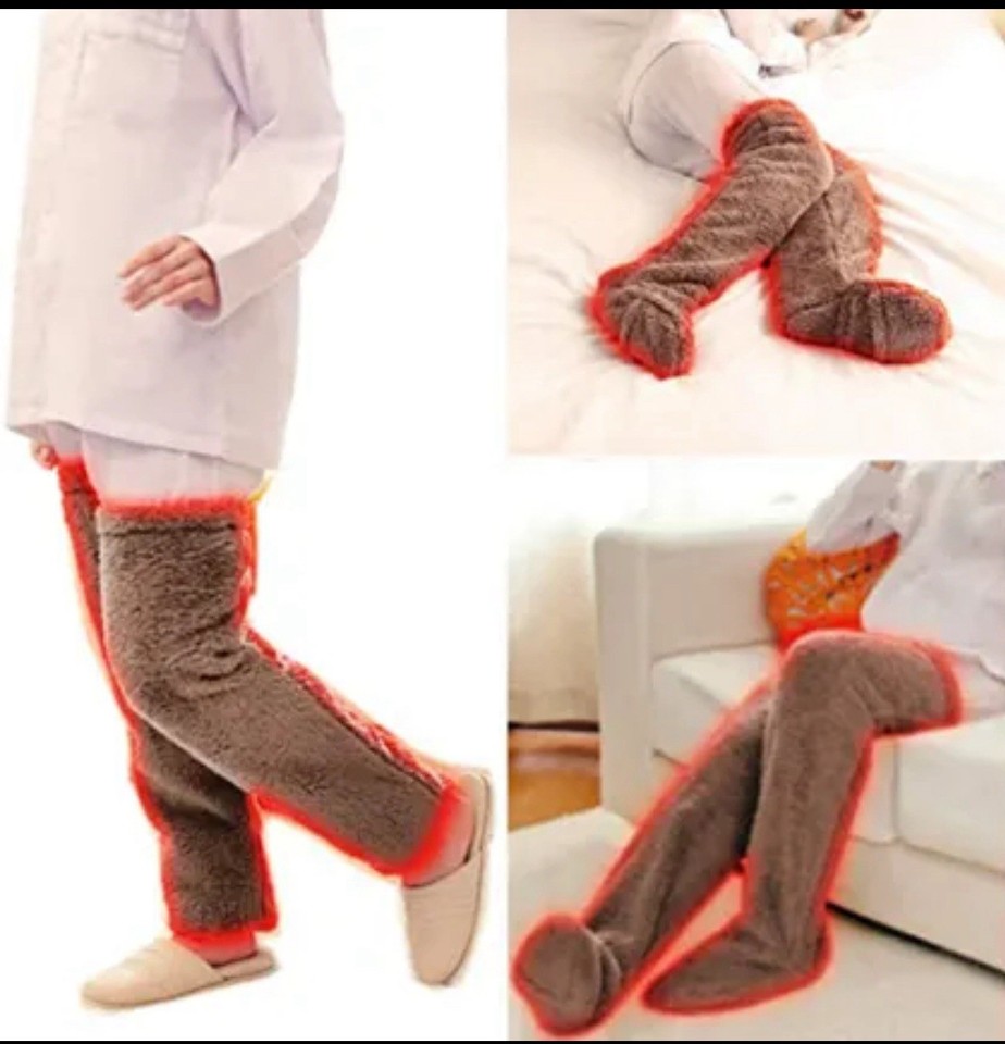 Over Knee High Fuzzy Long Socks Winter Warm Cold Leg Knee Joint ...