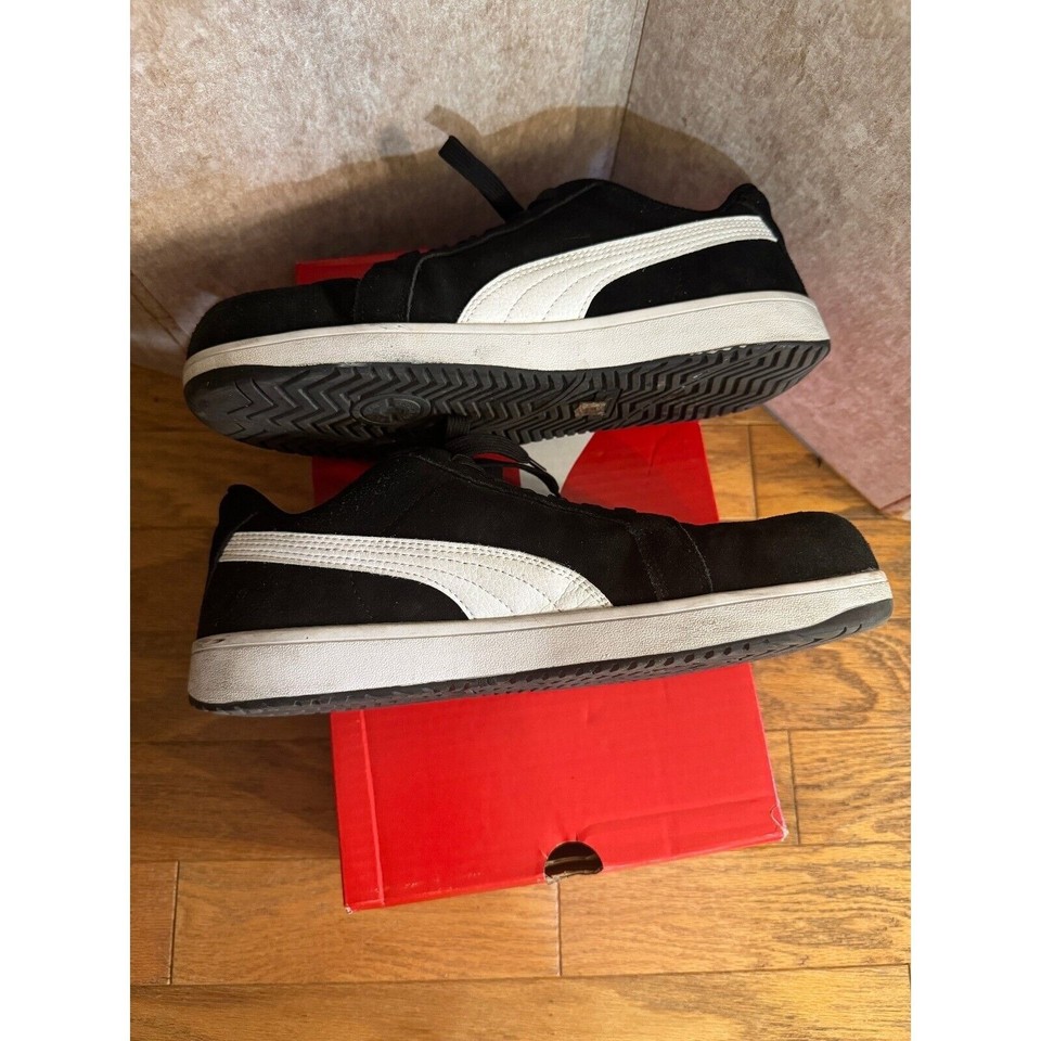 PUMA Suede Classic XXI Men's 11 Black White Low-Top Sneakers GUC w/ Box ...