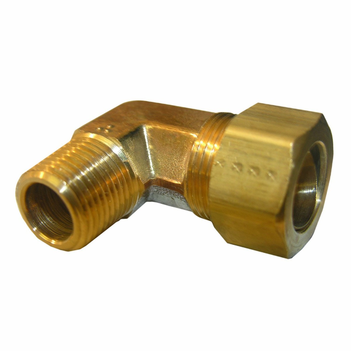 Brass Elbow LASCO 3/8-Inch Compression X 3/8-Inch Male Pipe Thread 90 ...