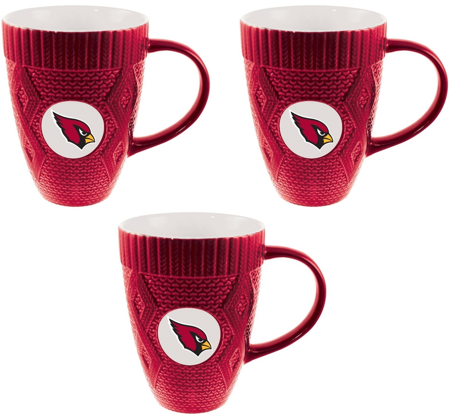 (3) NFL Arizona Cardinals Football Ceramic Coffee Mugs Drink Cups 16oz ...