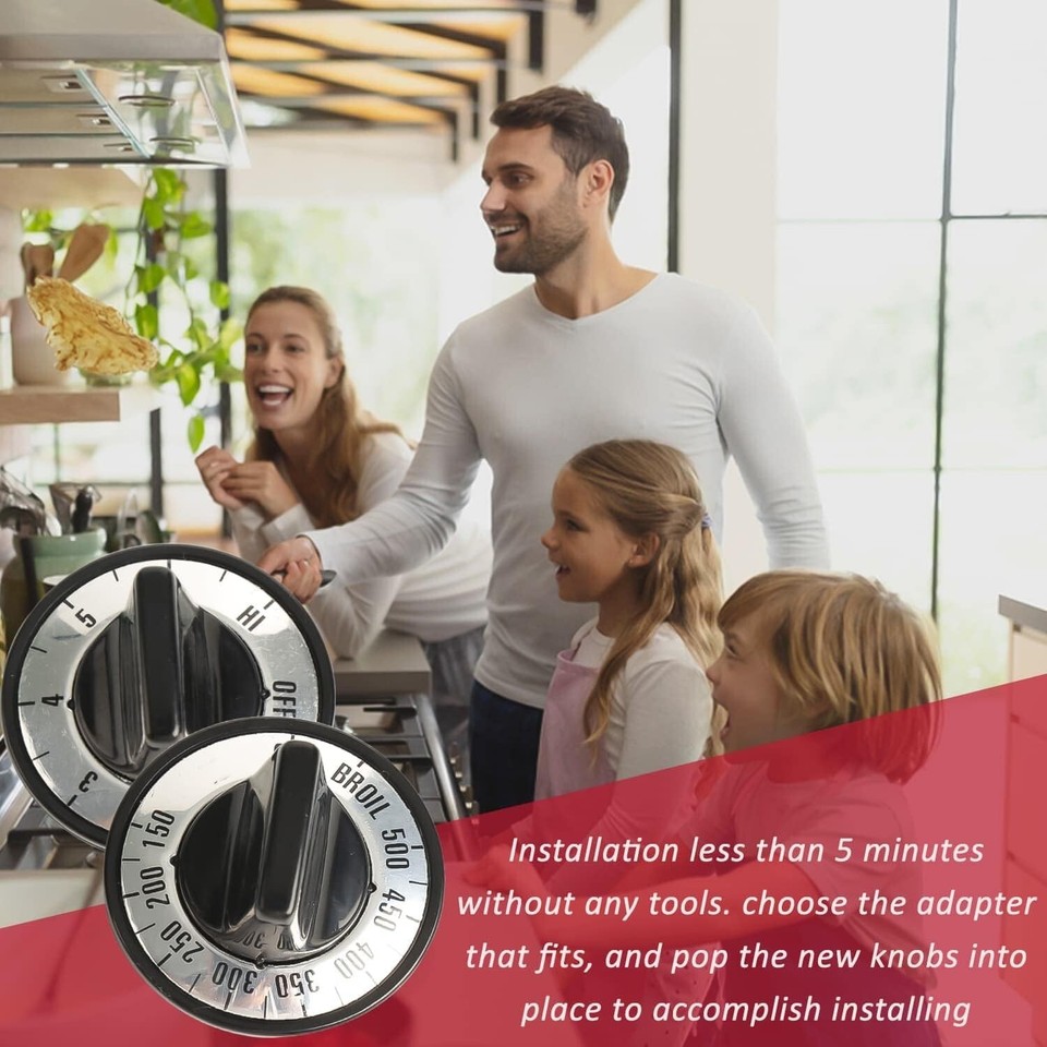 KN002 RKE Universal Electric Range Knob Kit Compatible with Many Range ...