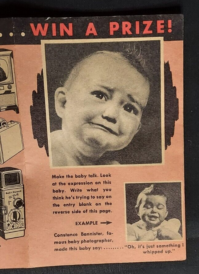 1953 Leaflet Yingling Brothers Skinless Frankfurters Baby Talk Contest ...