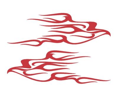 SIDE FLAMES DECALS #EXF17 VINYL GRAPHIC CAR TRUCK SUV SEMI FIRE VAN ...