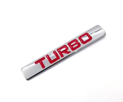 Turbo Boot Badge Silver Red Emblem for Ford Focus Fiesta Escort RS SL ...