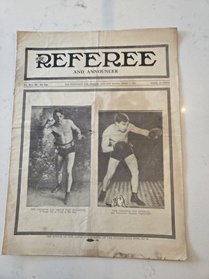 Referee and Announcer Vintage Boxing Magazine April 1921 | eBay