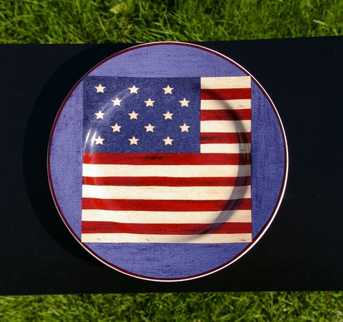 Warren Kimble Spirit of the Flag American 8 1/8" Plate by Brandon House ...