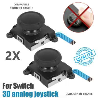2 X JOYSTICK 3D BOUTON PAD DIRECTIONNEL JOYCON POUR MANETTE NINTENDO ...