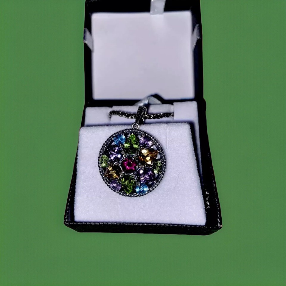 NEW!EFFY Color Gem &Silver Necklace,Earrings,Ring Set /a Great Gift! | eBay