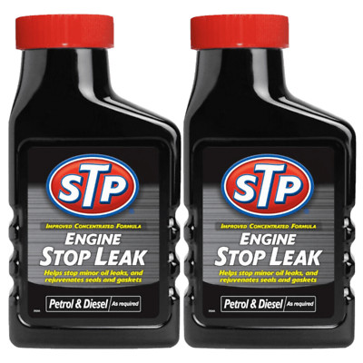 2 x STP Engine Oil Stop Leak Additive Renews Seals Gaskets Petrol ...