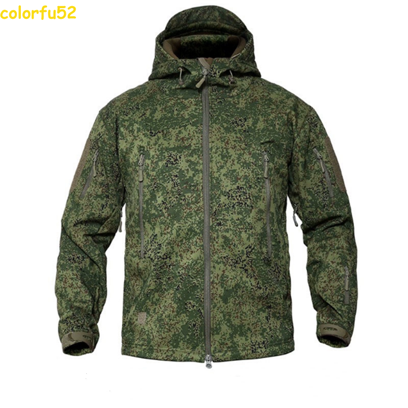 Russian EMR Green Camo Tactical Jacket Waterproof Fleece Outwear Zipper ...