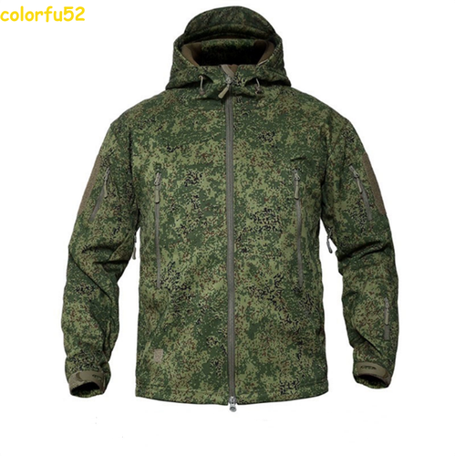 Russian EMR Green Camo Tactical Jacket Waterproof Fleece Outwear Zipper ...