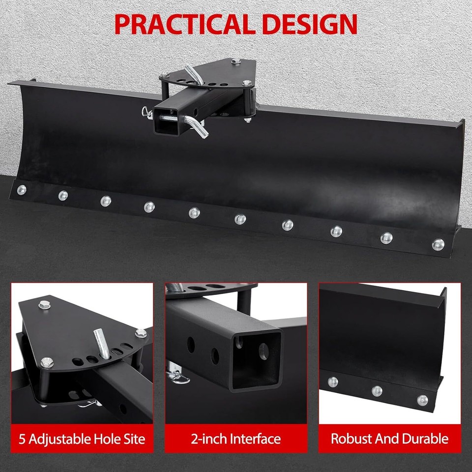 42inch ATV/UTV Scrape Blade 2" Receivers, Dirt Ground Leveler Snow Plow ...