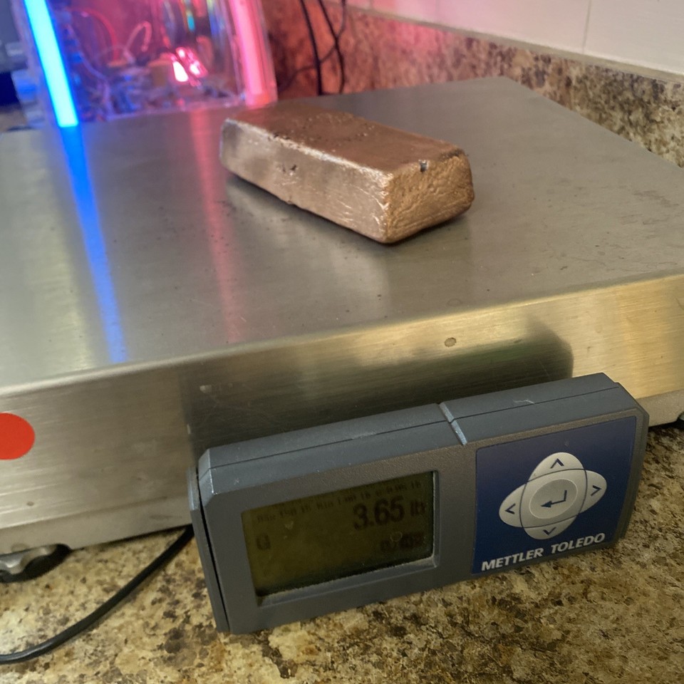 3.65 pound hand poured .999 Fine Copper Bar - High Shine | eBay