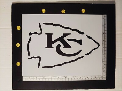 KC Kansas City Chiefs Football 11" x 8.5" Custom Stencil FAST FREE ...