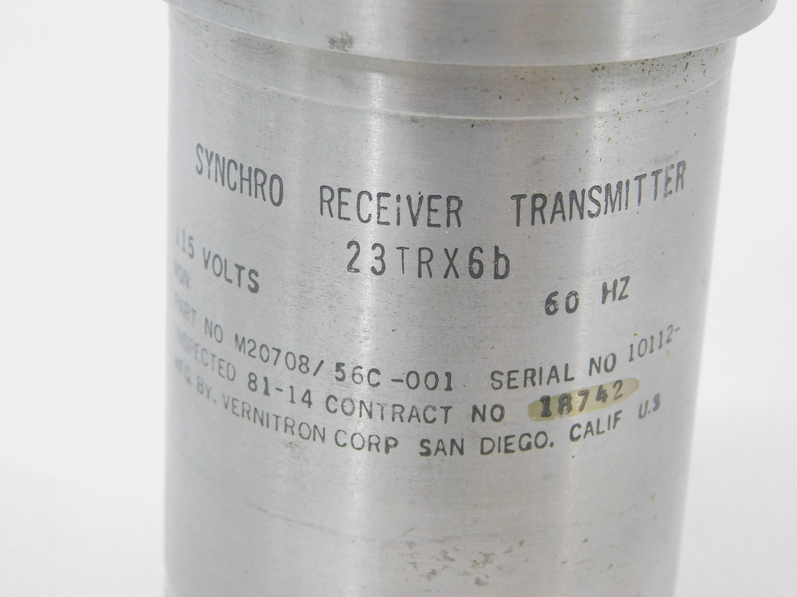Vernitron 23TRX6b Synchro Receiver Transmitter 115v 60Hz M20708/56-01B for sale online | eBay