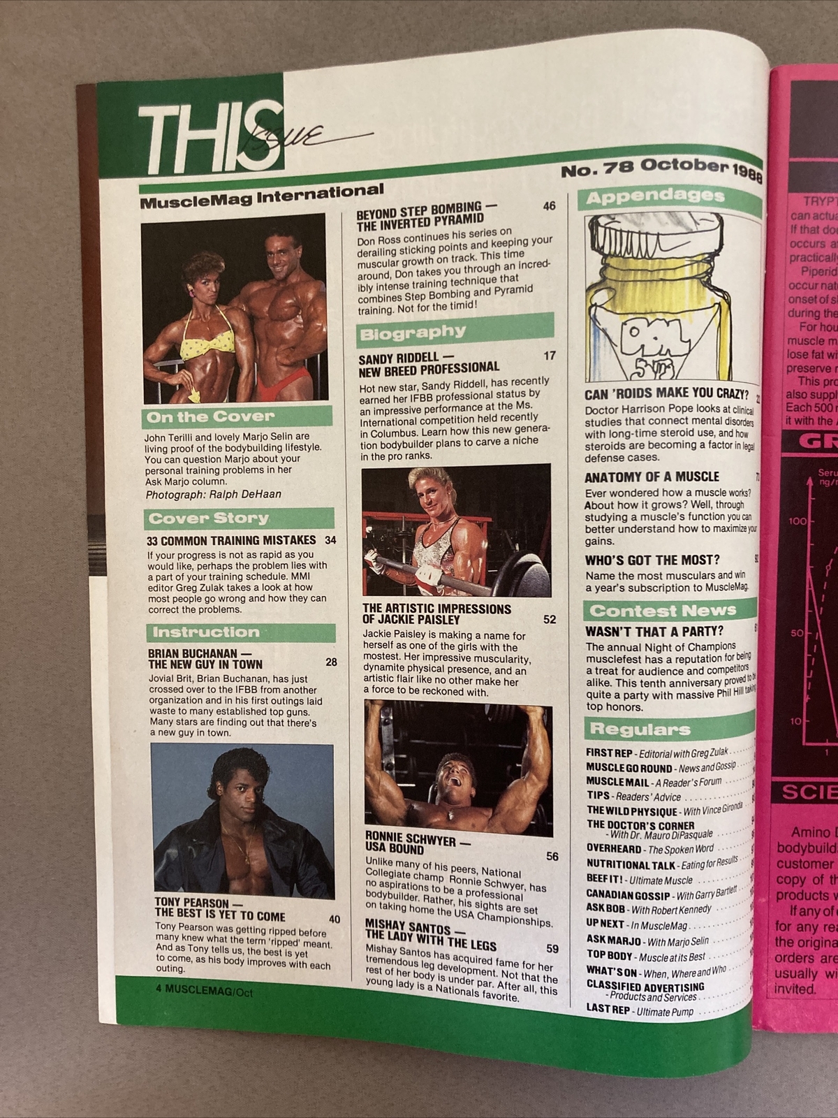 Musclemag Bodybuilding Fitness Magazine / Marjo Selin + John Terilli ...